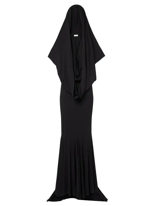 Magda Butrym Hooded Maxi Dress - Black
