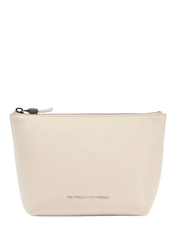 Brunello Cucinelli Small Leather Clutch - White
