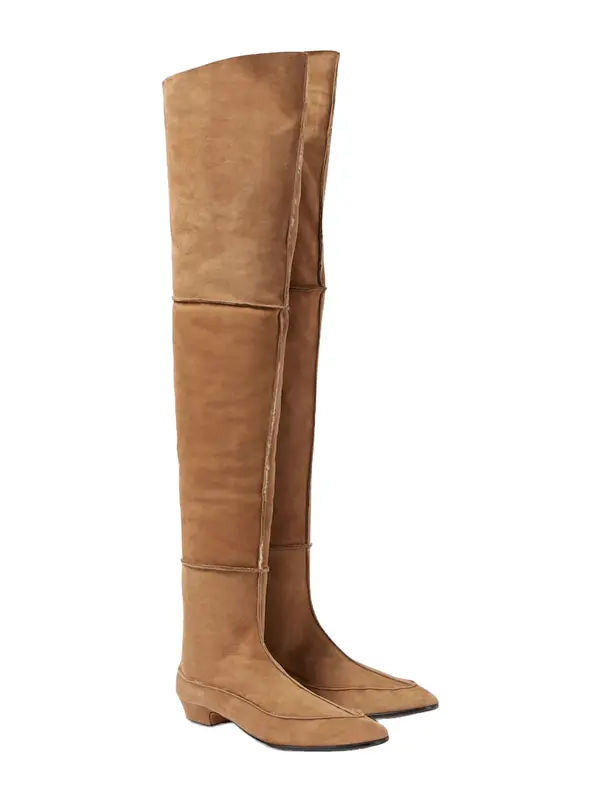 THE ROW Awar Suede Over-the-knee Boots - Brown