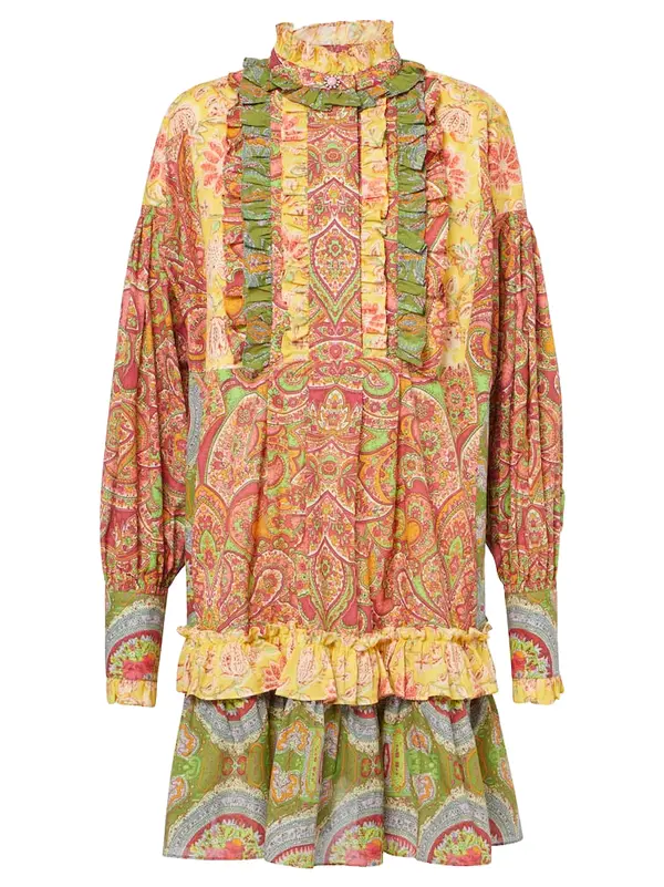 Valentino Garavani Voyage Imaginaire Cotton Minidress - Multicoloured