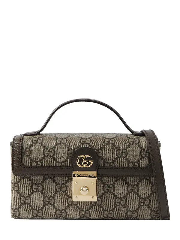 Gucci Ophidia Printed Coated-canvas Shoulder Bag - Neutrals