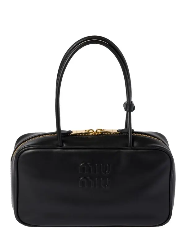 Miu Miu Beau Leather Top-handle Bag - Black