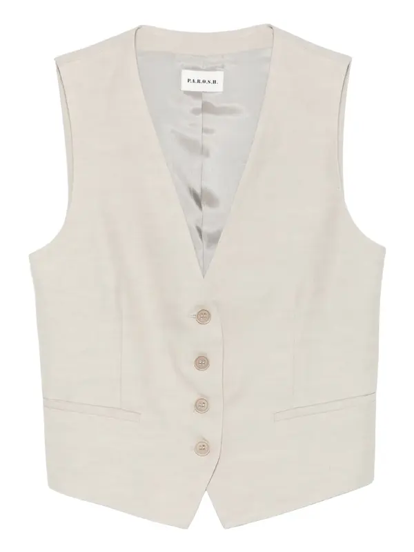 P.a.r.o.s.h V-neck Waistcoat - Grey