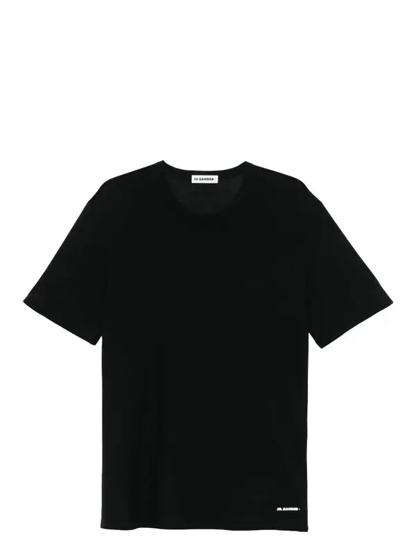 JIL SANDER Cotton Crepe T-shirt - Black