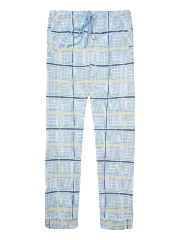 GOD'S TRUE CASHMERE Check-print Trousers - Blue