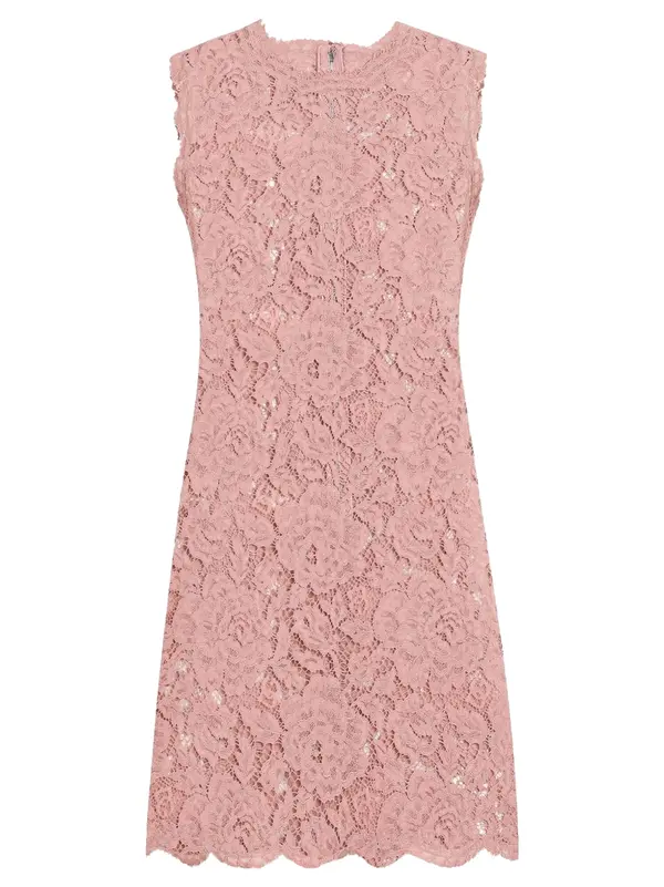 Dolce & Gabbana Laced Mini Dress - Pink