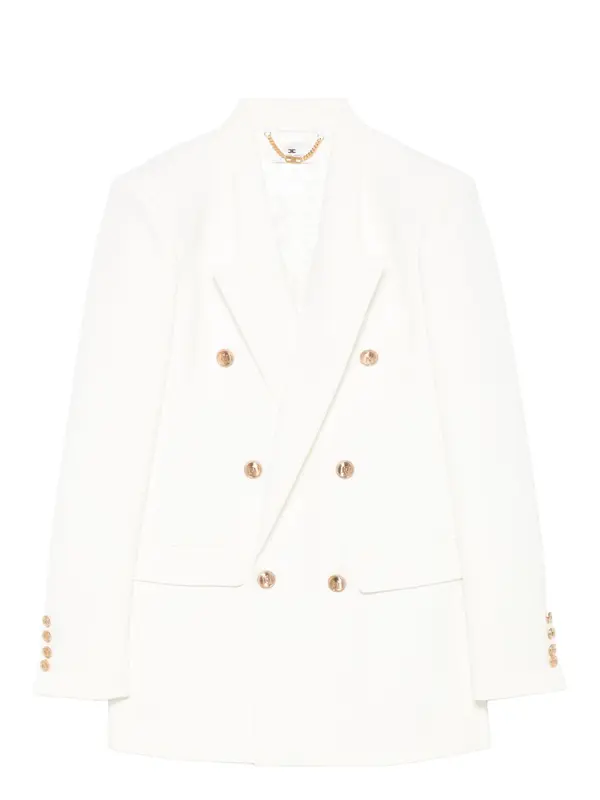 Elisabetta Franchi Crepe Blazer - White