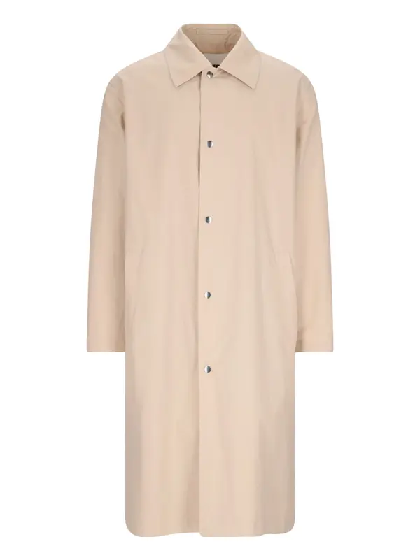 JIL SANDER Logo-print Coat - Neutrals