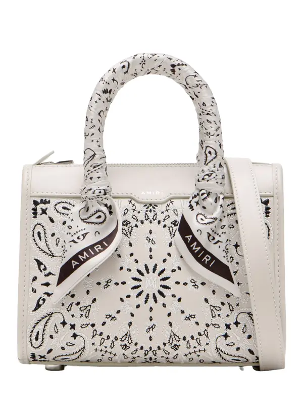 Amiri Micro Bandana Triangle Tote - White