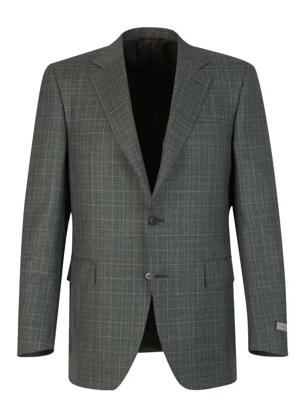 Canali Checked Blazer - Grey