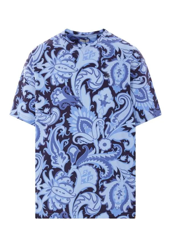Etro Paisley-print T-shirt - Blue