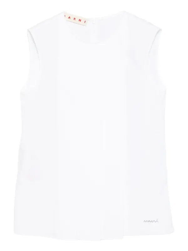 Marni Pleat-detail Blouse - White