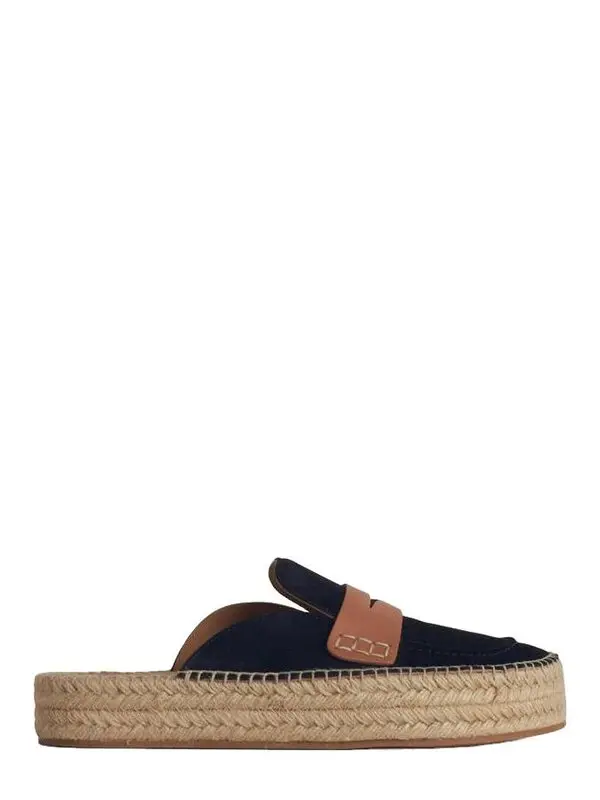 JW Anderson Suede Espadrille Slippers - Navy
