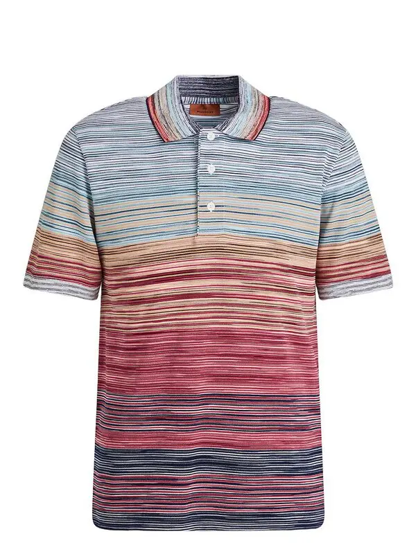 Missoni Spacedyed Cotton Polo Shirt - Red