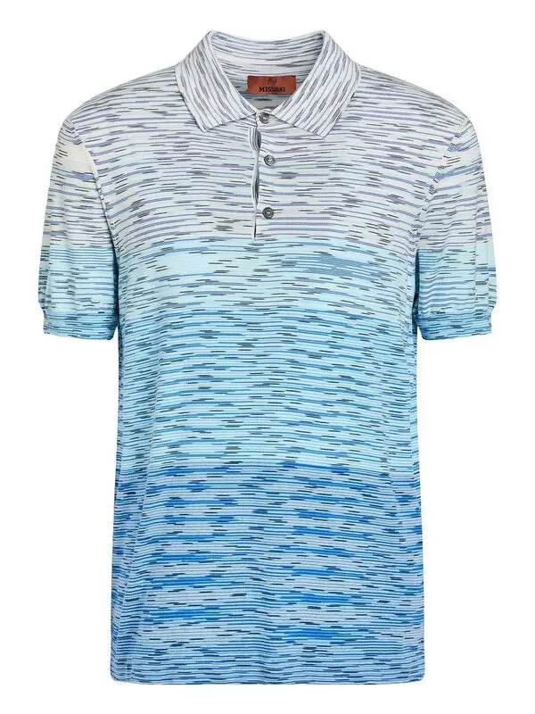 Missoni Spacedyed Cotton Polo Shirt - Azure