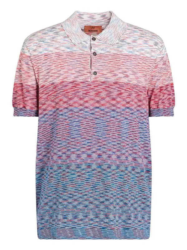 Missoni Spacedyed Cotton Polo Shirt - Red