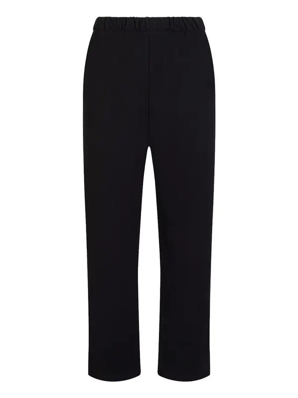 Another Tomorrow French Cotton-blend Terry Track Pants - Black