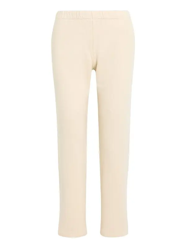 Another Tomorrow French Cotton-blend Terry Track Pants - Ecru