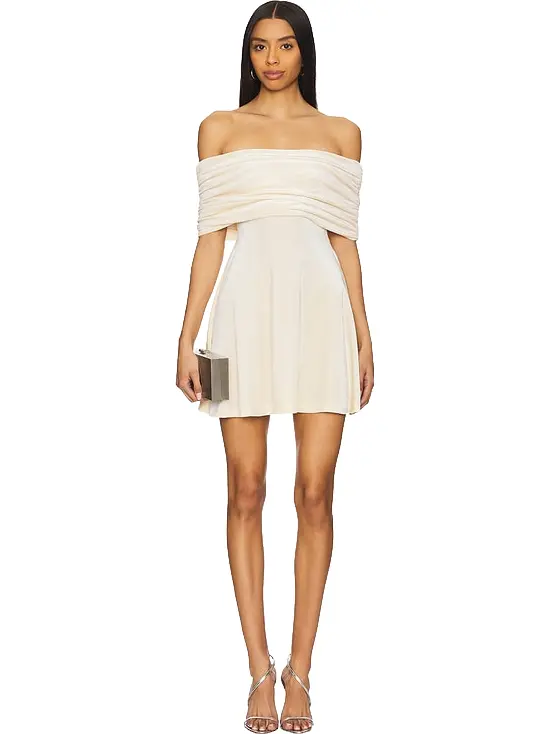 WeWoreWhat Off Shoulder Mini Dress - Champagne