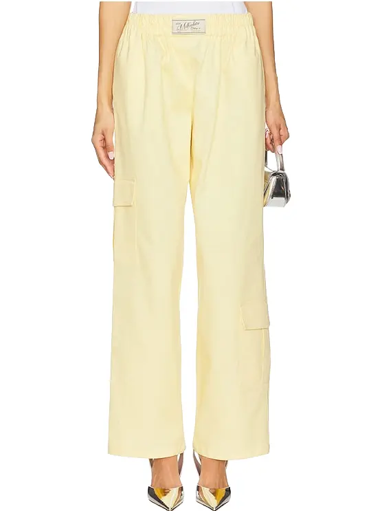 MILKWHITE Wide Leg Pants - Yellow
