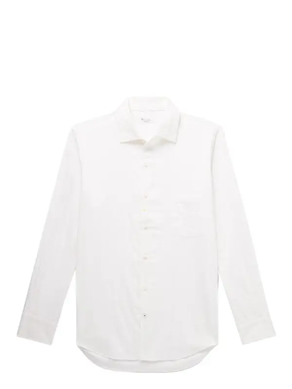 Loro Piana André Cotton-flannel Shirt - White