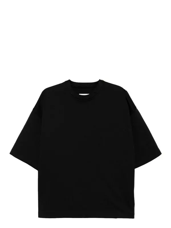 JIL SANDER Zip Detailing T-shirt - Black
