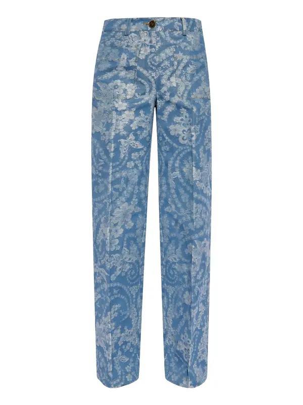 Etro Floral-print Jeans - Blue