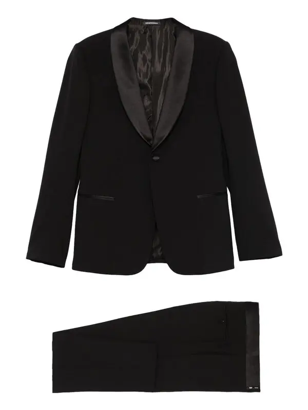 Emporio Armani Single-breasted Suit - Black