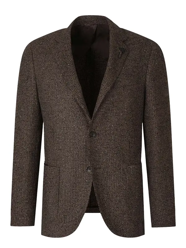 LARDINI Single-breasted Blazer - Brown
