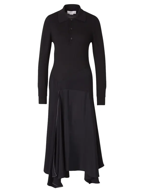 Victoria Beckham Henley Midi Dress - Black
