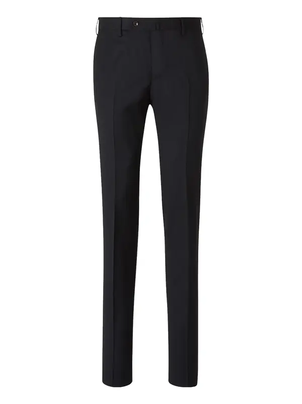 PT TORINO Wool Slim-fit Trousers - Black