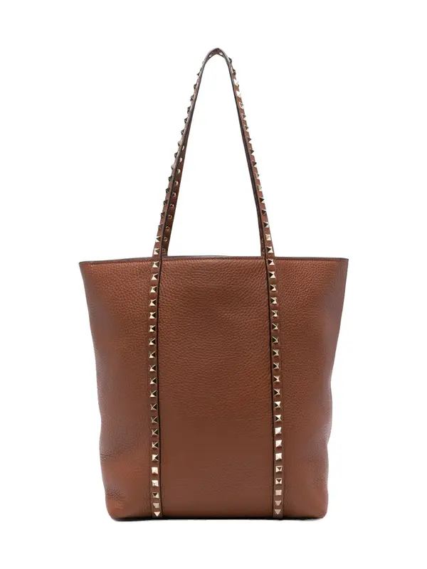 Valentino Garavani Rockstud-embellished Shoulder Bag - Brown