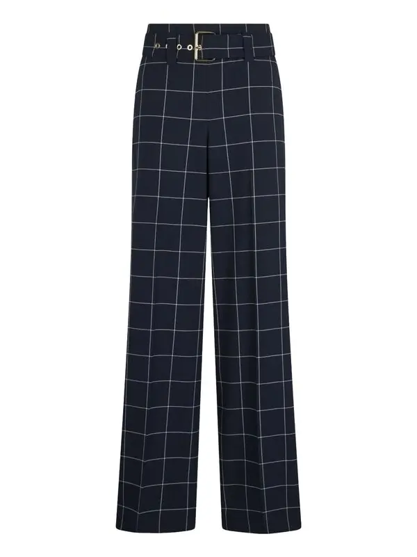 Liu Jo Tailored Check Trousers - Blue