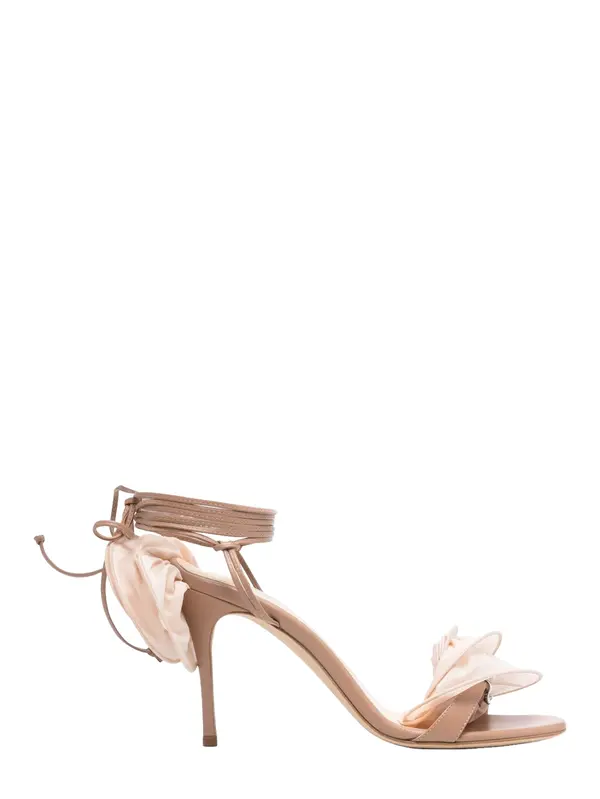 Magda Butrym 90mm Floral-appliqué Sandals - Beige