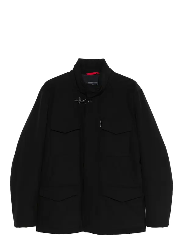 FAY Textured Jacket - Black