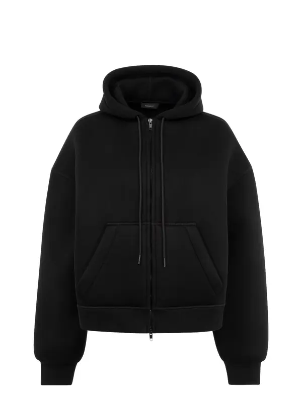 Wardrobe.NYC Bonded Zip-up Hoodie - Black