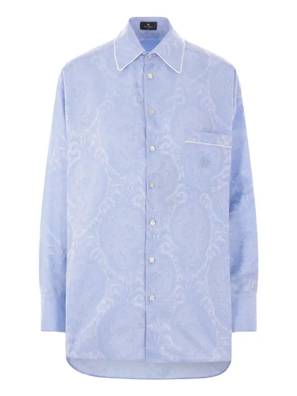 Etro Paisley-print Pajama Top - Blue
