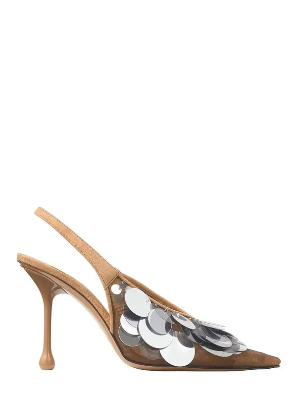 JIMMY CHOO 95mm Isa Embellished Pumps - Brown