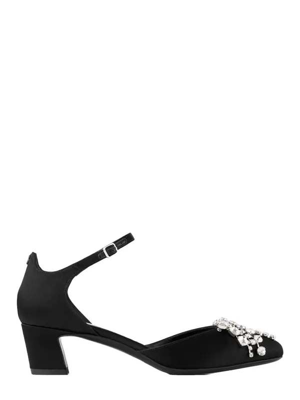 JIMMY CHOO 45mm Crystal-embellished Pumps - Black