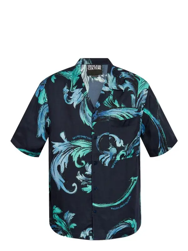 Versace Barocco-print Shirt - Blue
