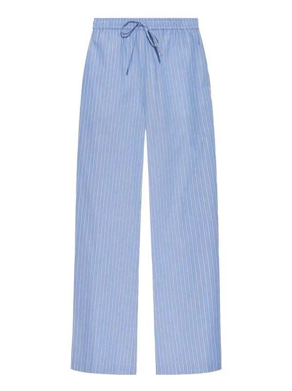 Marni Cotton Striped Trousers - Blue
