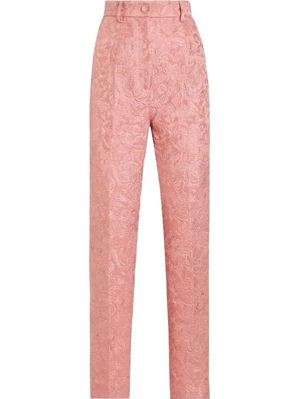 Dolce & Gabbana Dna Brocade Trousers - Pink