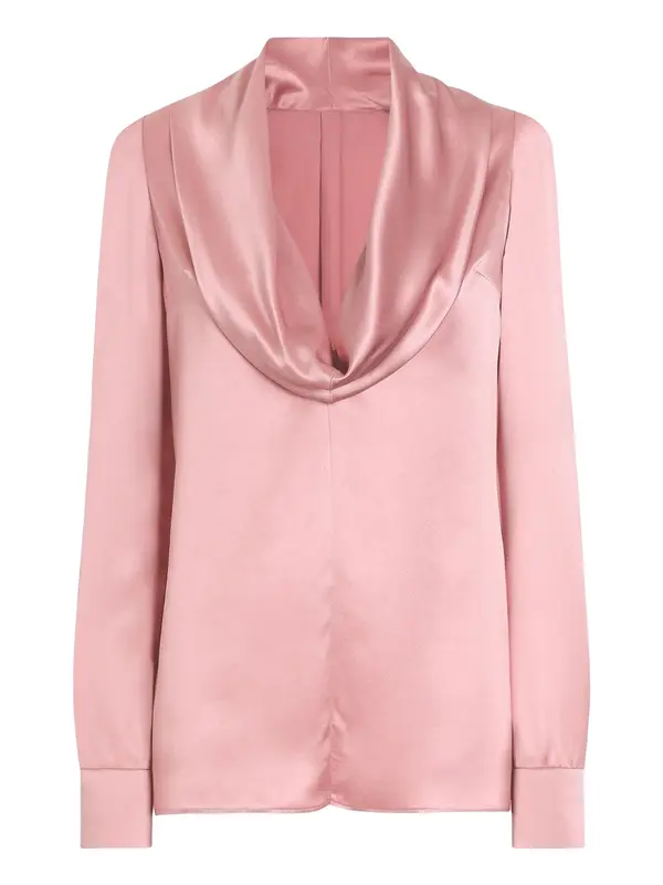 Dolce & Gabbana Dna Cowl-neck Blouse - Pink