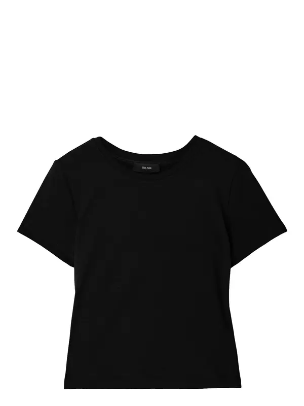 THE PARK Lia Cropped T-shirt - Black