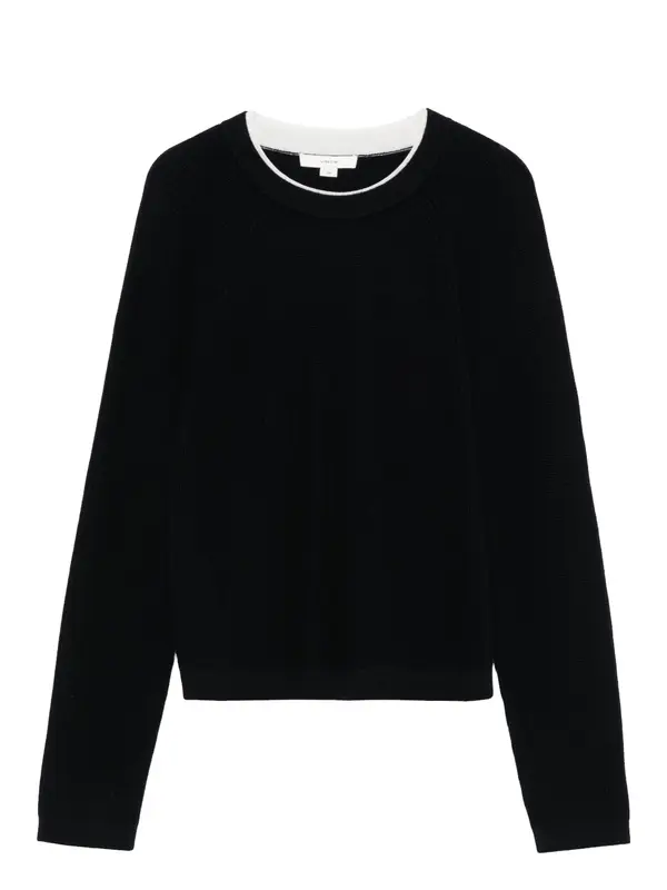 Vince Contrasting-trim Sweater - Blue