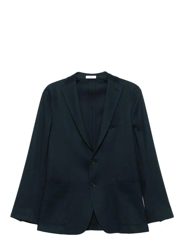 Boglioli Piqué-weave Blazer - 0780 Navy