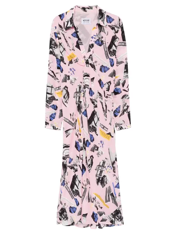 Moschino Crepe Maxi Dress - Pink