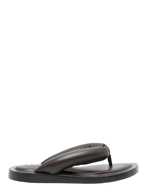 JIL SANDER Nappa Flip Flops - Brown