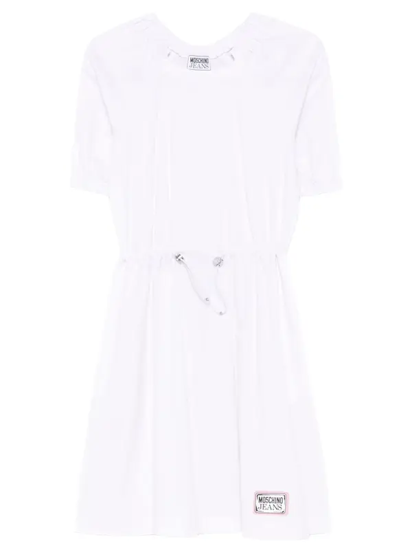 Moschino Poplin Midi Dress - White