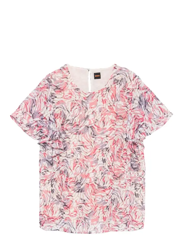BOSS Abstract-print Blouse - Neutrals